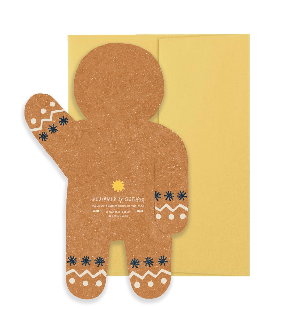 Gingerbread Man Die Cut Card - Holiday Collection – Isatopia
