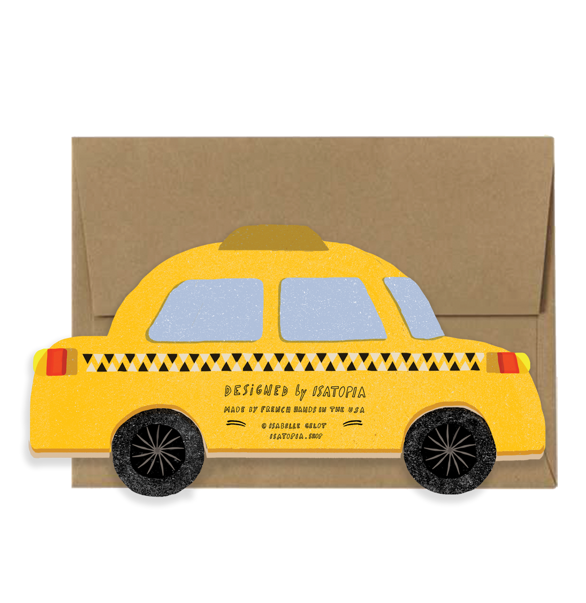 Yellow Cab Die Cut Card - NYC Collection – Isatopia